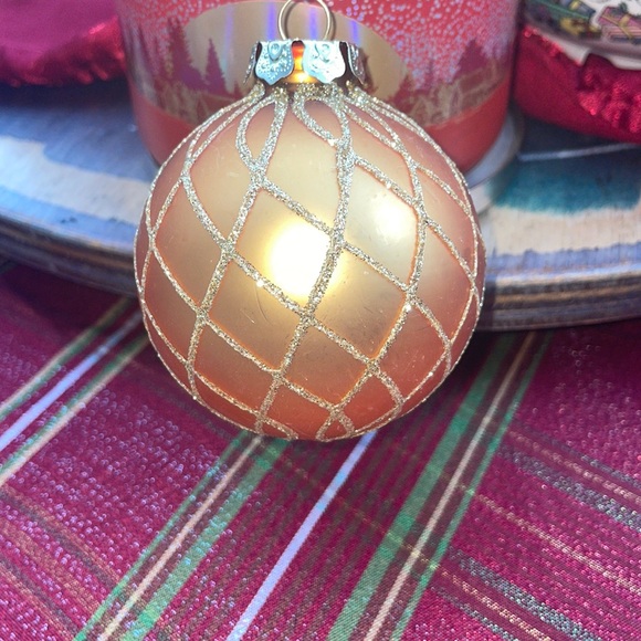 Holiday | Glass Ornament Gold Color With Gold Color Trim Detail | Poshmark